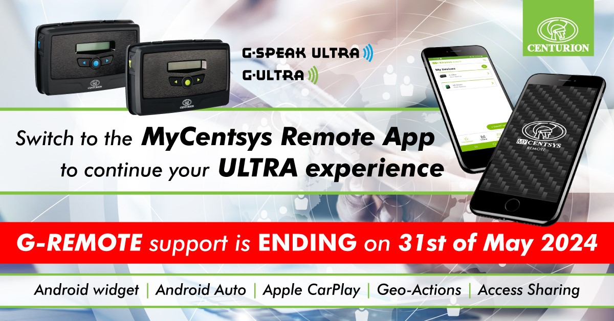 G-Remote Will No Longer be Available from 31st May 2024...But MyCentsys Remote is Here ...